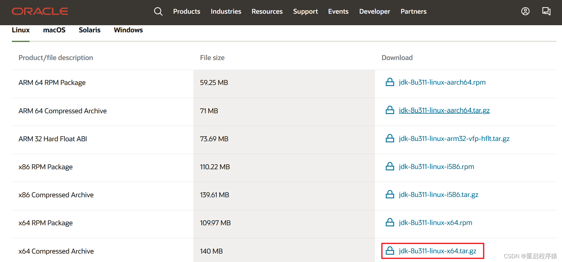 【Java安装】Linux(CentOS7) Java8下载安装配置_jdk-8u311-linux-x64.tar.gz下载-CSDN博客
