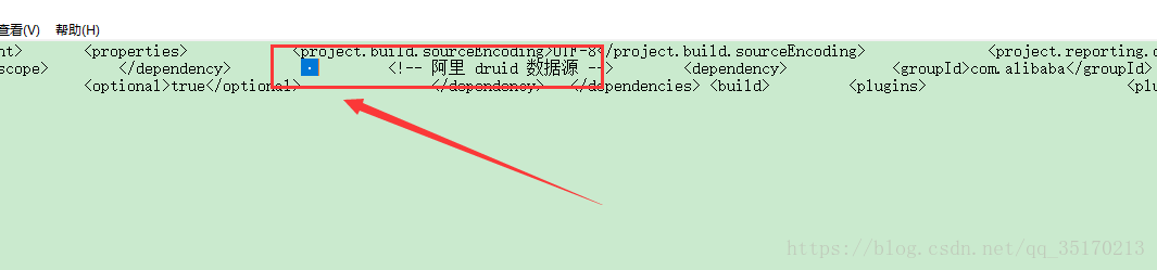 Maven Pom.xml 报错 Element 'dependencies' cannot have character [children]...._element 'dependency ...