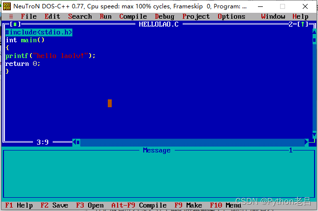 Turbo C++编译并运行 C语言程序-CSDN博客