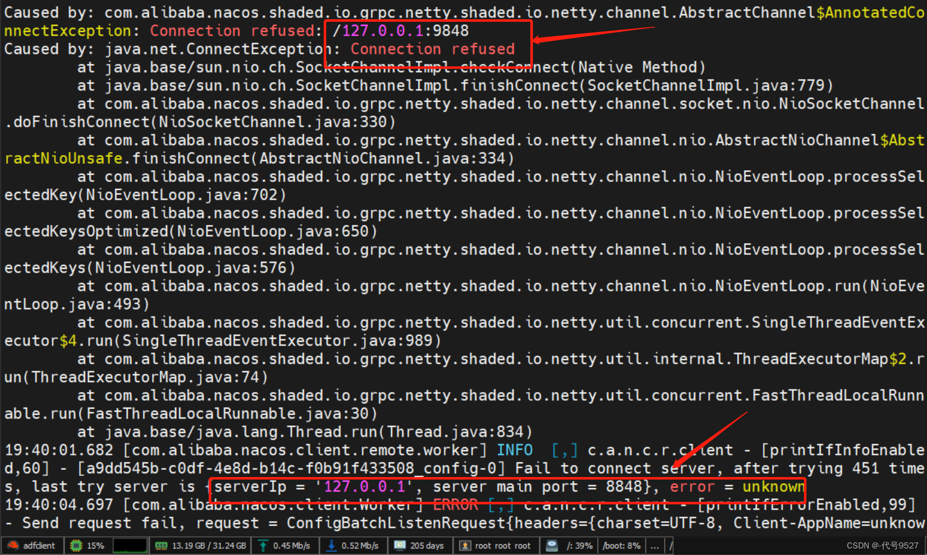 服务启动后，一直连接本地nacos_java_-代号9527-GitCode 开源社区