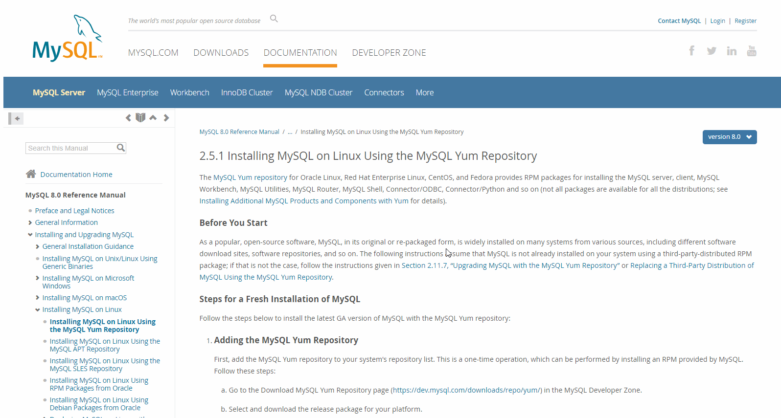 CentOS7使用yum安装mysql8全过程_centos 7 安装mysql 8.2-CSDN博客