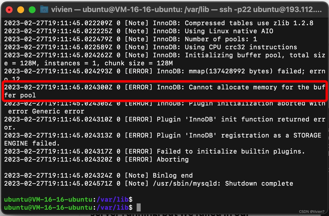 Job for mysql.service failed because the control process exited with error code. See “systemctl ...