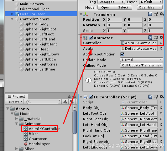 Unity Mecanim动画系统 之 IK（Inverse Kinematics即反向动力学）的相关说明和简单使用_unity ikhintposition-CSDN博客