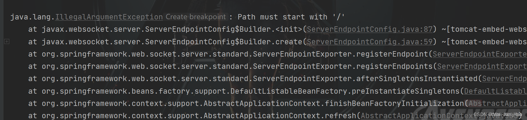 【报错】java.lang.IllegalStateException: Failed to register @ServerEndpoint ...