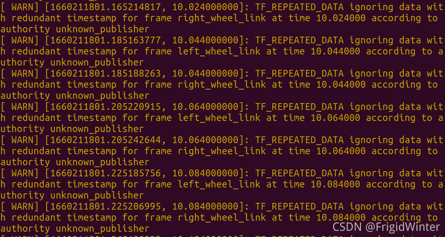 【已解决】TF_REPEATED_DATA ignoring data with redundant timestamp for frame-CSDN博客