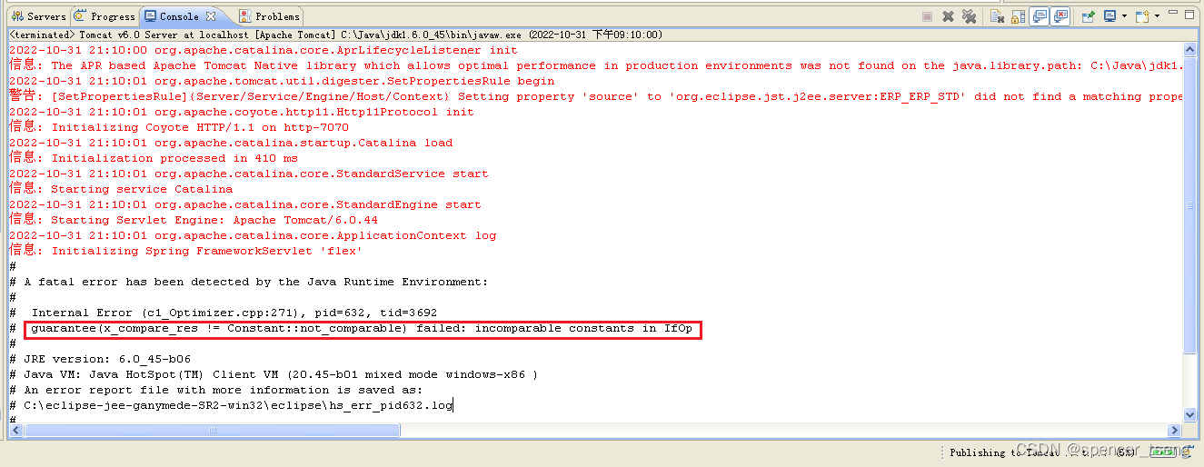 guarantee(x_compare_res != Constant::not_comparable) failed: incomparable constants in IfOp-CSDN博客