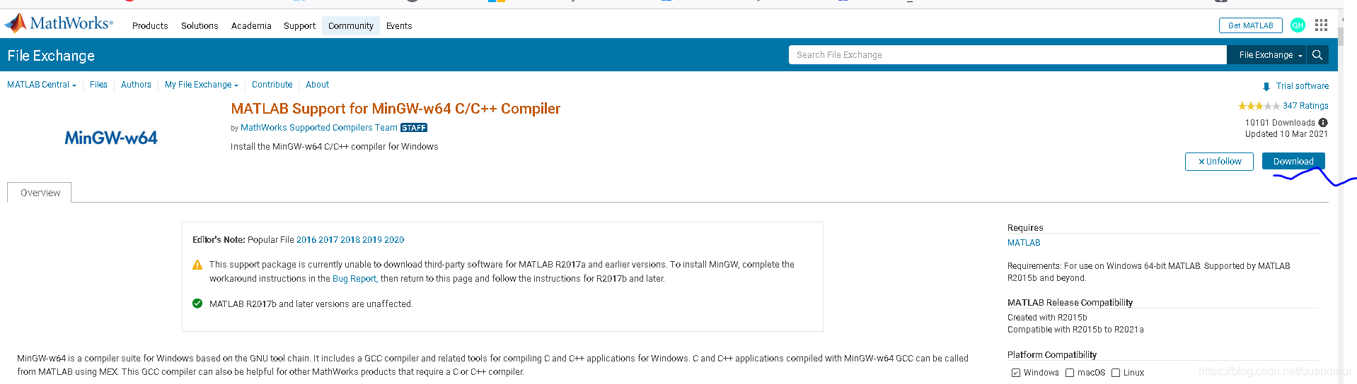 （Windows系统）MATLAB2021a安装MinGW -w64_matlab2021 mingw.mlpkginstall-CSDN博客