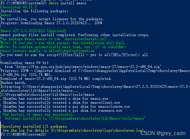 912_在windows上安装CHOCOLATEY并使用其安装emacs_installing chocolatey-CSDN博客