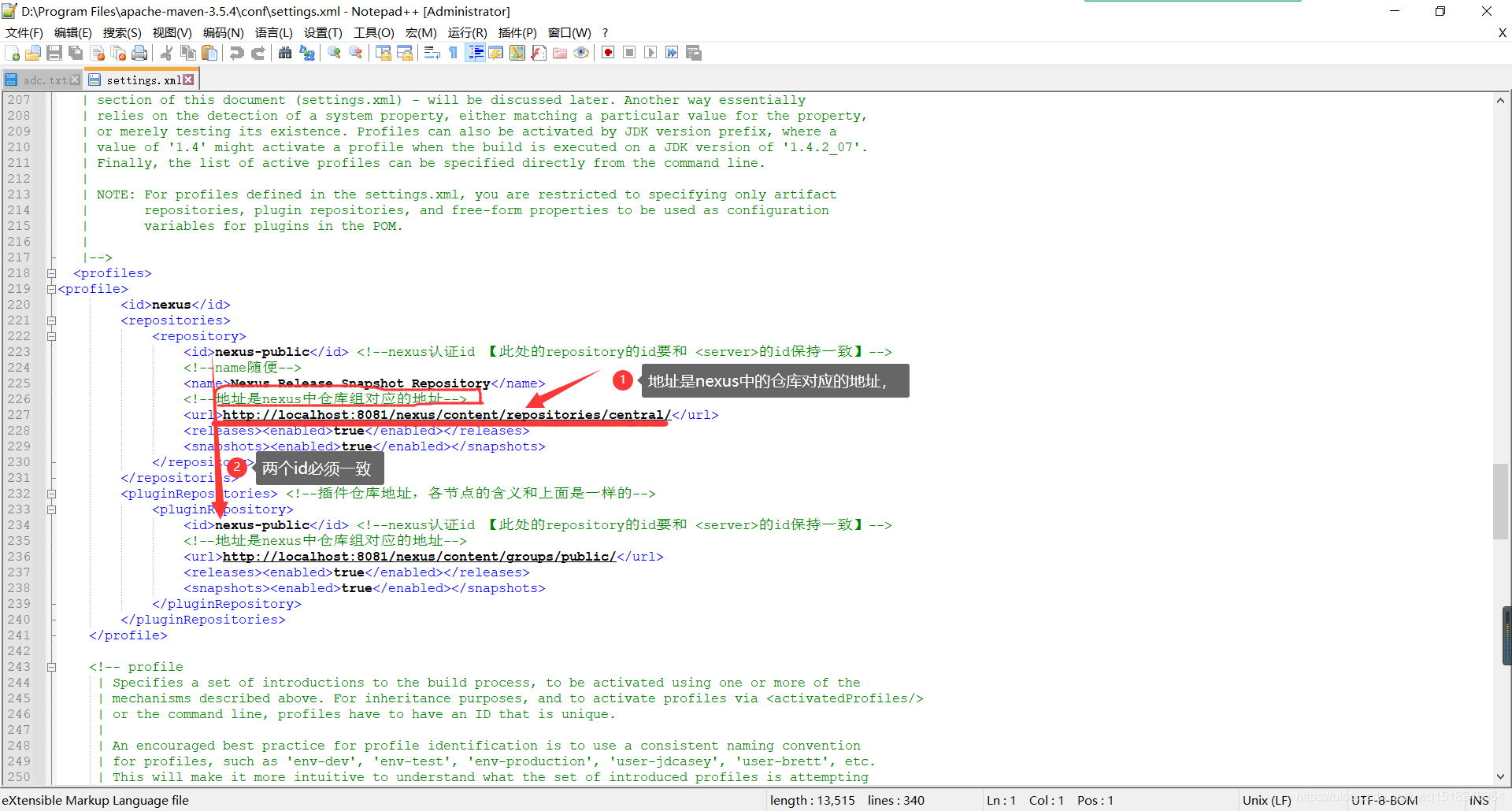 Nexus的配置和Maven中setting.xml的配置_nexus settings.xml-CSDN博客