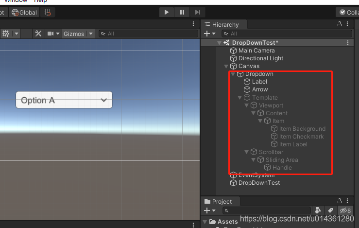 Unity UGUI 基础 之 DropDown（下拉列表框） 的简单使用（简单改变样式/动态下来列表的数据添加删除/列表事件监听等）_unity dropdown-CSDN博客