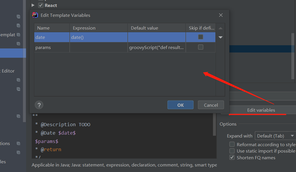 IDEA自定义方法模板，脚本获取方法参数为null_idea methodparameters null-CSDN博客