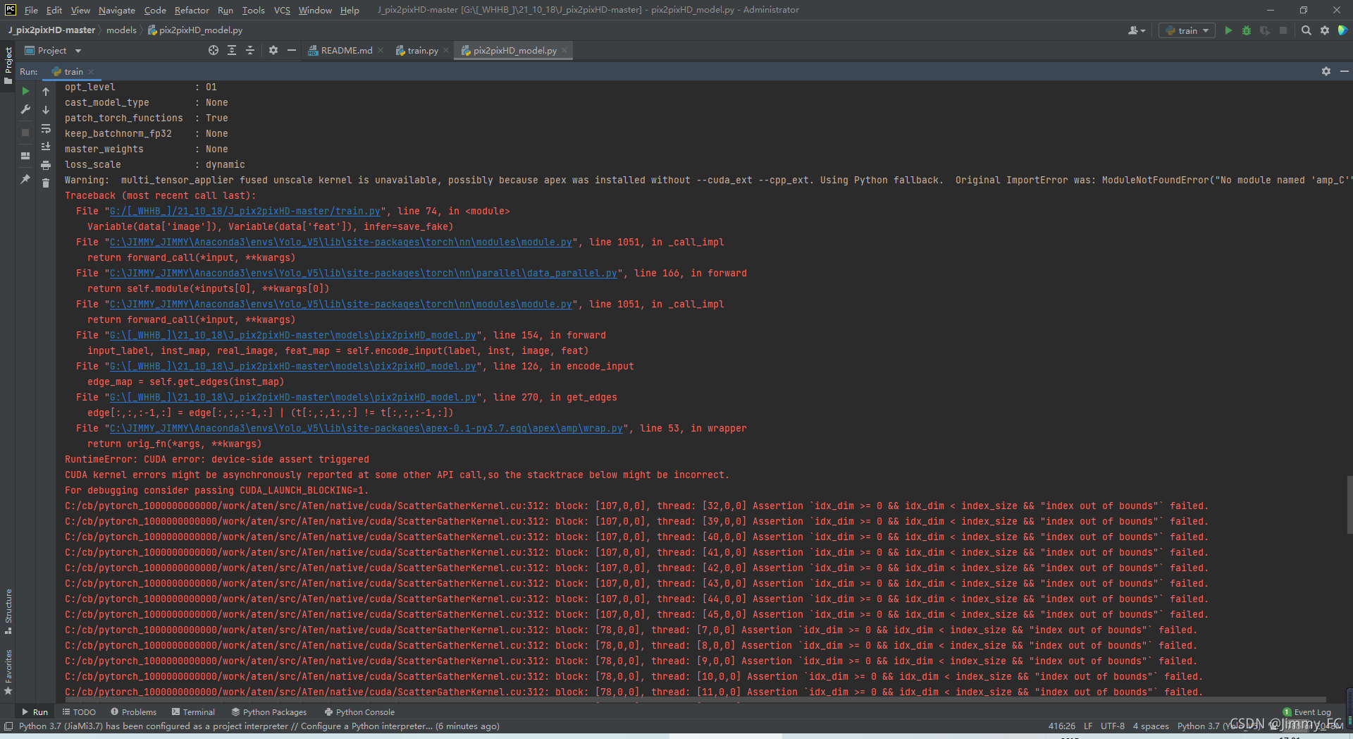 Process finished with exit code -1073740791 (0xC0000409) cuDNN error: CUDNN_STATUS_INTERNAL ...