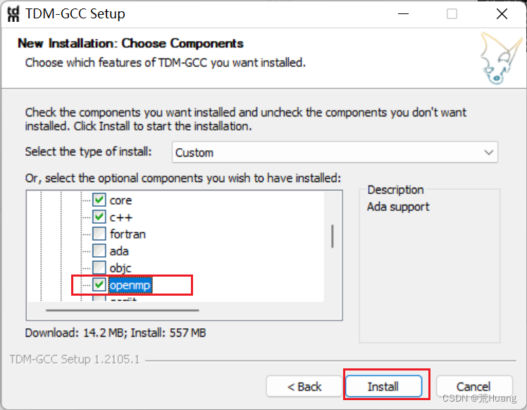 Windows安装tdm-gcc并勾选openMP（详细图文）-CSDN博客