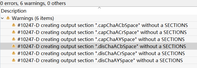 TMS320DM642调试出现#10247-D creating output section ".capChaACrSpace" without a SECTIONS 解决办法...-CSDN博客