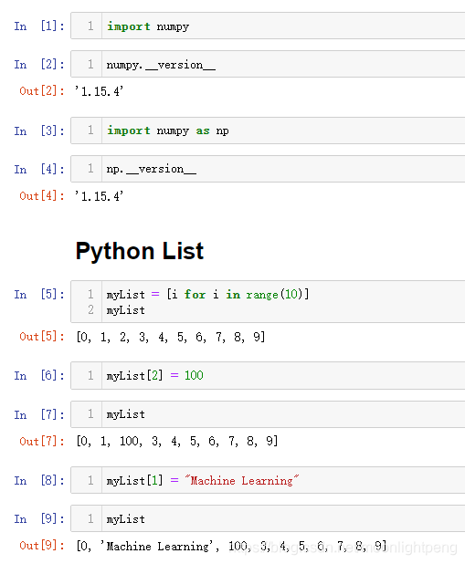 Python3入门机器学习经典算法与应用 第3章 Jupyter Notebook Numpyarray 基础 Numpyarray的基本操作jupyter 如何使用numpy创建向量