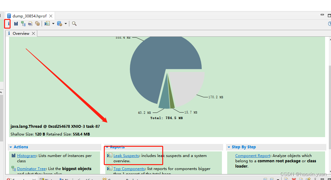 MemoryAnalyzer分析线上OOM异常_memory analyzer快速定位造成异常的问题-CSDN博客
