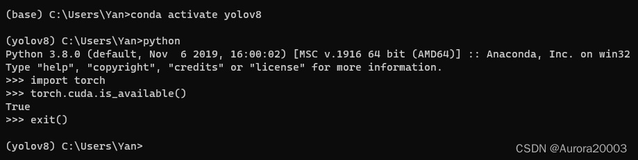 配置YOLOv8（Windows11）_yolov8 cuda版本-CSDN博客