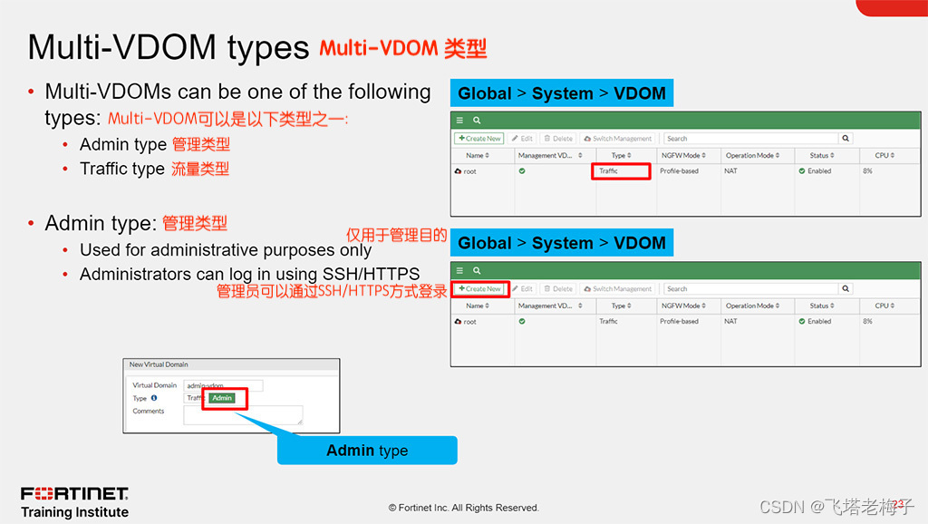 教程篇(7.2) 13. 虚拟域 VDOM & FortiGate基础设施 Fortinet网络安全专家 NSE4_飞塔vdom-CSDN博客