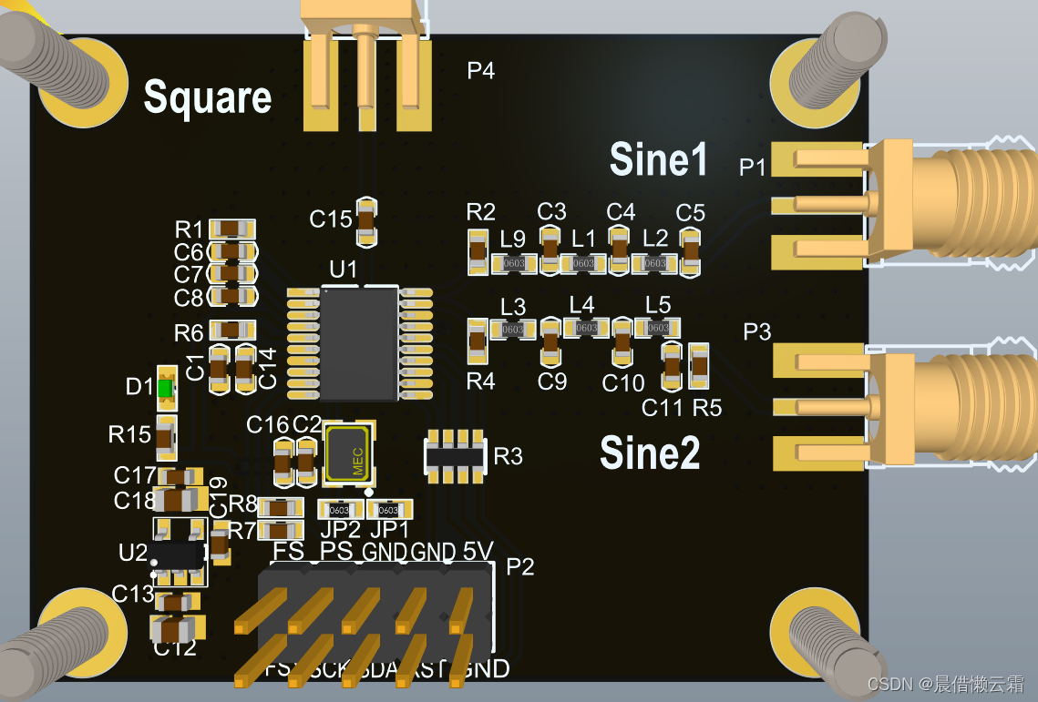 AD9834原理图pcb，高速DDS模块 信号源发生器模块-CSDN博客
