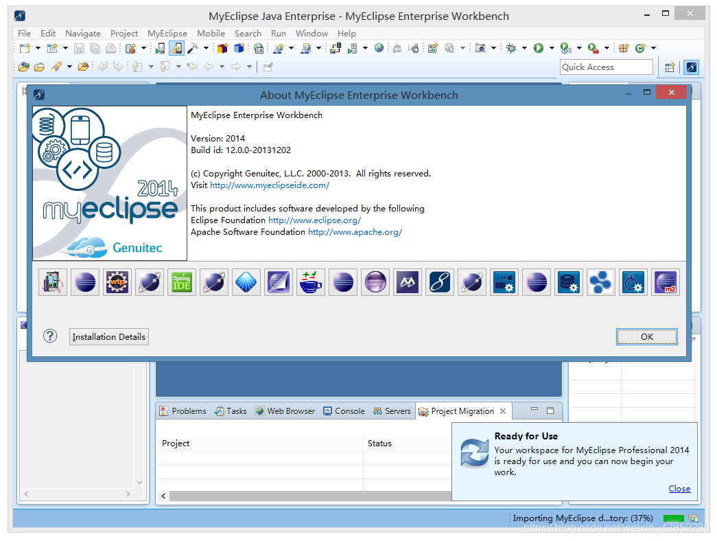 myeclipse-pro-2014-GA-offline-installer-windows 安装步骤 与安装效果预览-CSDN博客