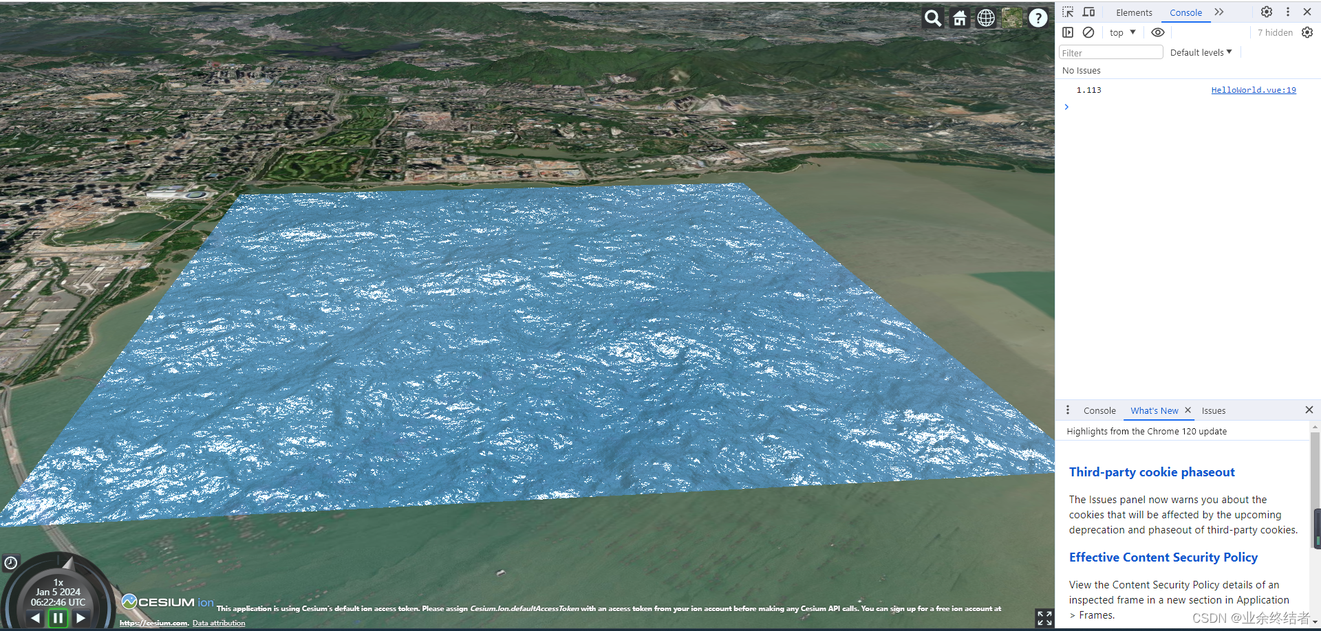 Cesium动态水面（任意多边形PolygonGeometry）保姆级教程_cesium水面特效-CSDN博客