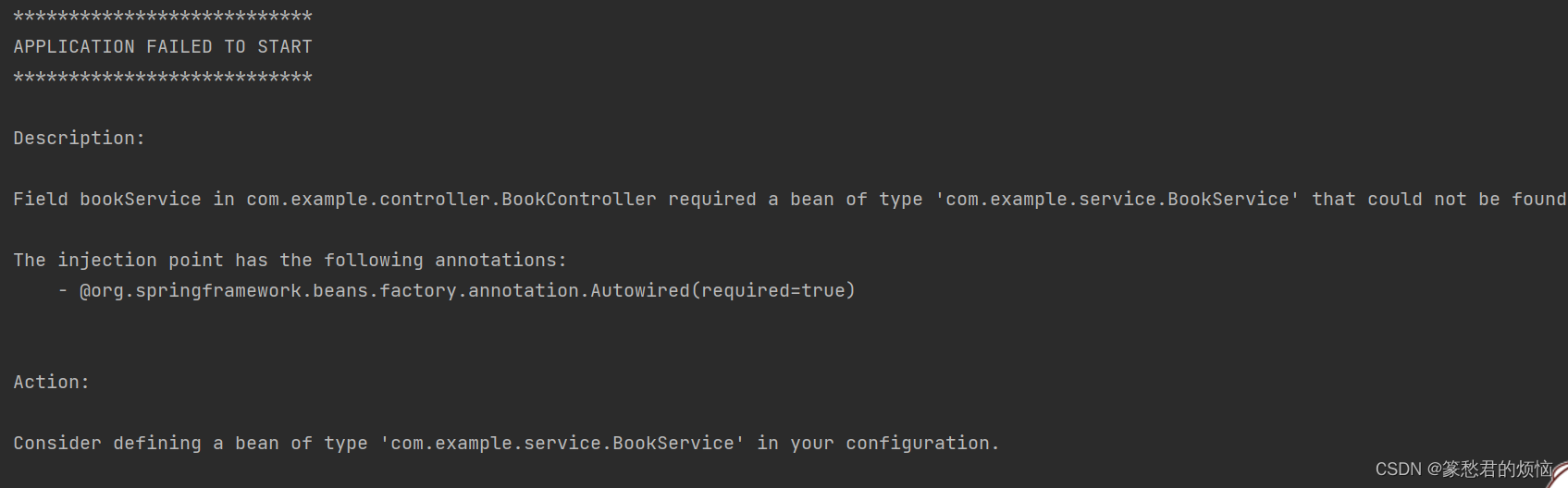 The injection point has the following annotations: - @org.springframework.beans.factory ...
