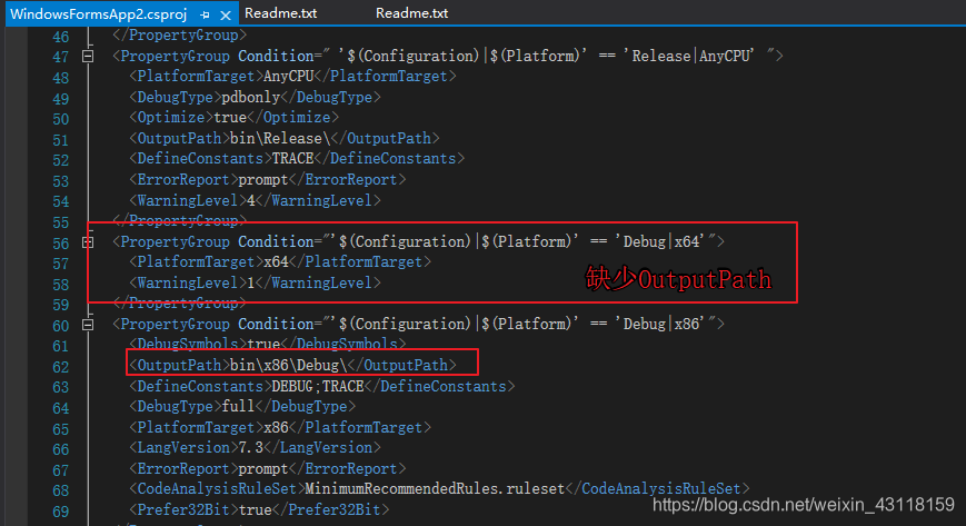 （亲测有效）crfsharp winform x64编译生成失败 错误 The OutputPath property is not set for project_严重性代码说明项目文件行 ...