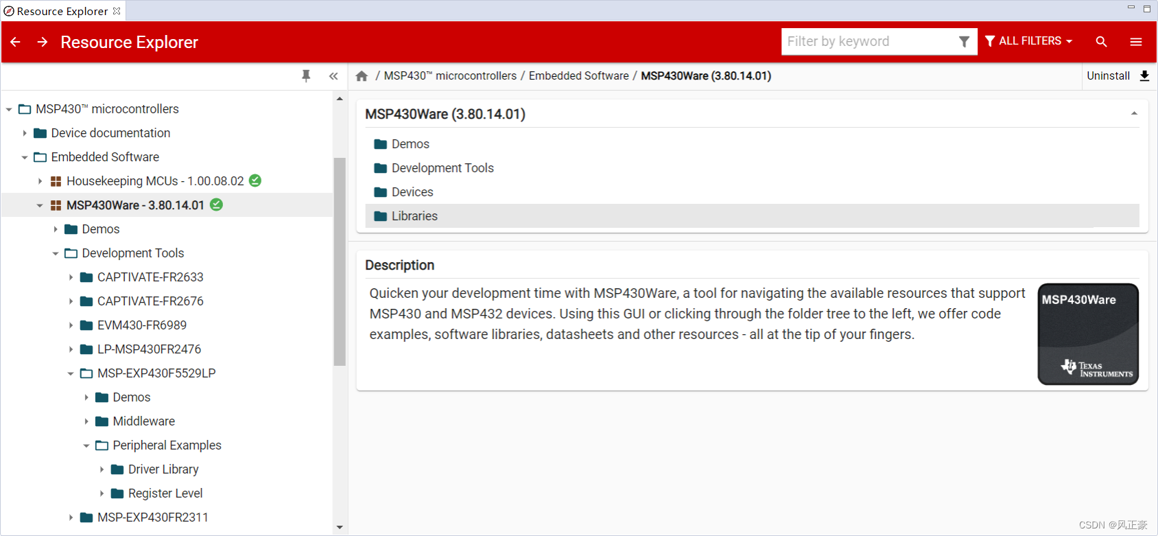 MSP430F5529学习笔记（6）——导入MSP430Ware，查看例程_msp430ware下载怎么导入-CSDN博客