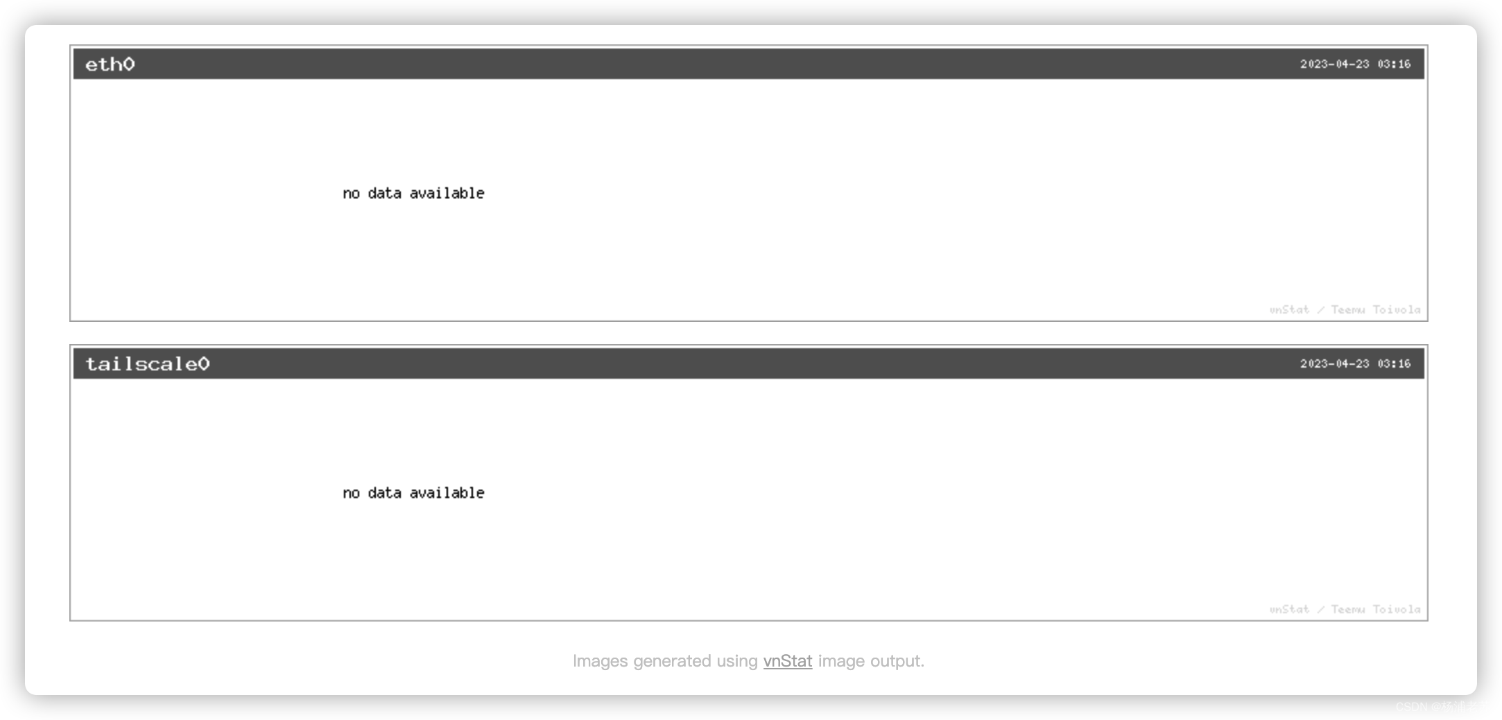 网络流量监视器vnStat-CSDN博客