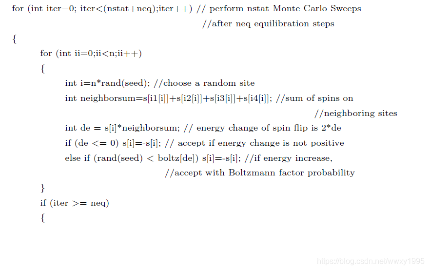 XY/Ising模型的蒙特卡洛C代码分析_xy模型蒙特卡罗-CSDN博客