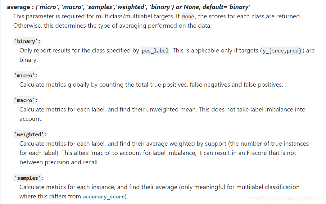 sklearn RandomForestClassifier class_weight参数说明和metrics average参数说明_randomforestclassifier的class ...