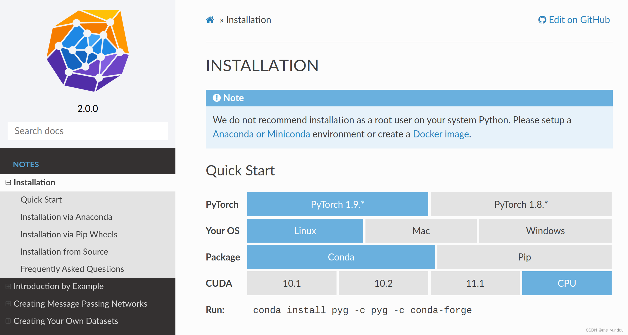 pytorch低版本找到并安装torch_geometric对应版本_如何安装低版本的pytorch-CSDN博客