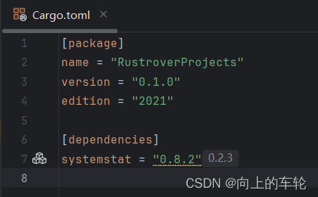 Rust错误：【error: failed to select a version for the requirement `systemstat = “^0.8.2“】_perhaps a ...