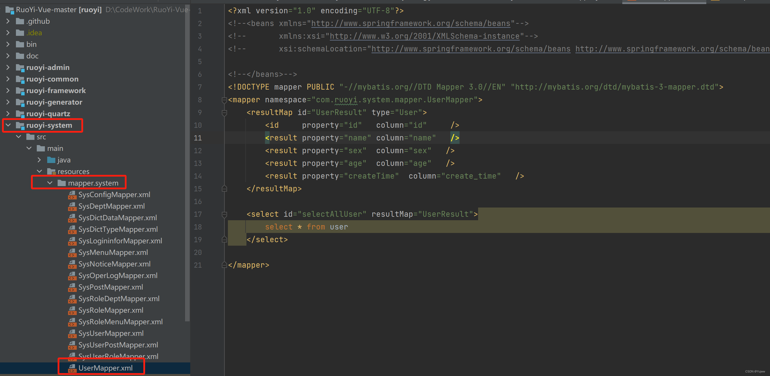 后端单表user 的CURD 功能代码和测试-CSDN博客