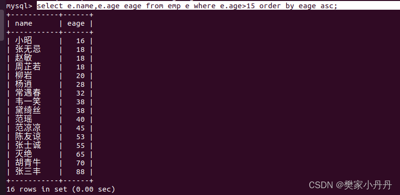 SQL语句的执行顺序_select name,age,* from emp order by age asc;-CSDN博客