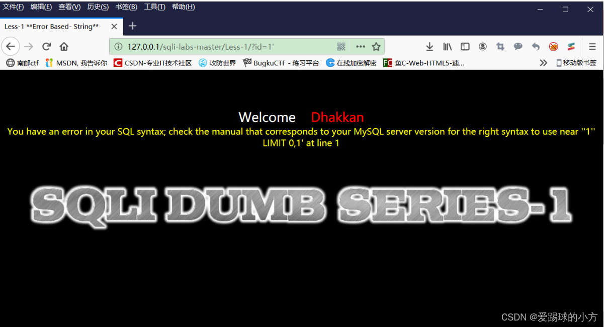 sqli-labs-master第一关sql注入_sqli labs master-CSDN博客