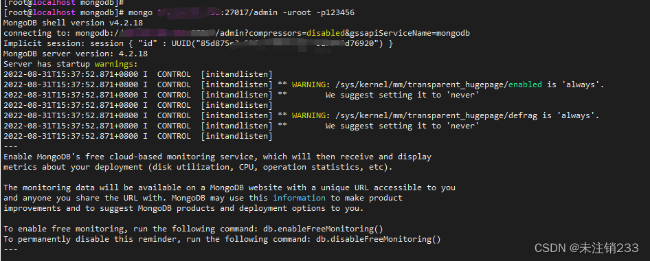 RPM方式安装MongoDB，开启远程连接，开启认证，开启oplog_mongodb rpm安装-CSDN博客