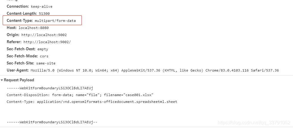 FileUploadException: the request was rejected because no multipart boundary was found_failed to ...