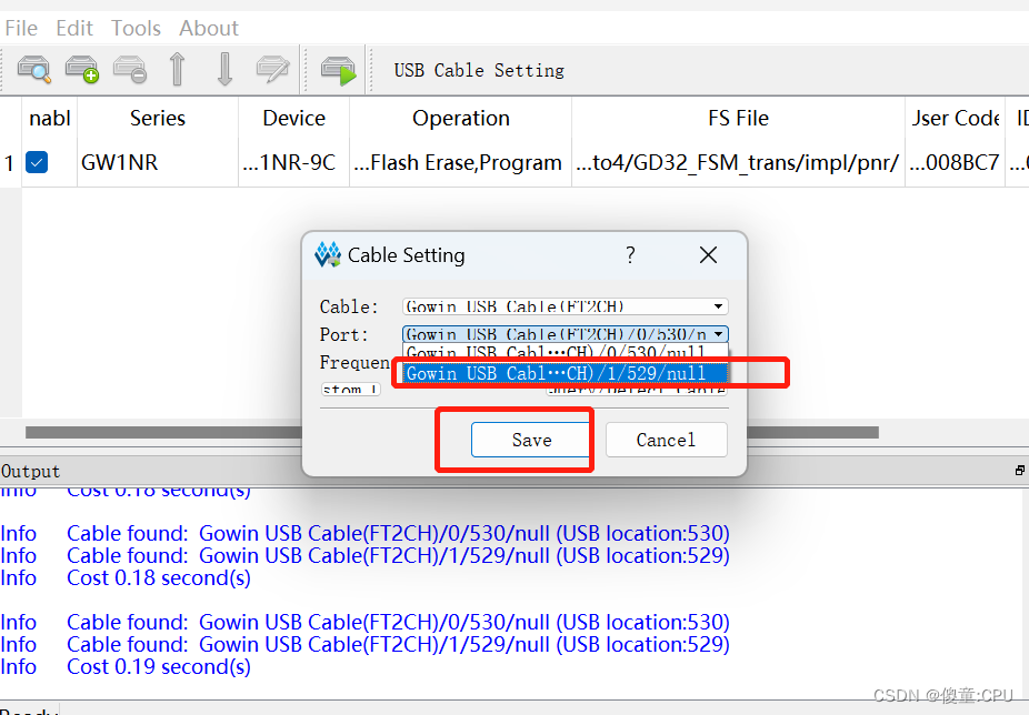 高云下载器出现No devices found错误_高云cable setting 放大-CSDN博客