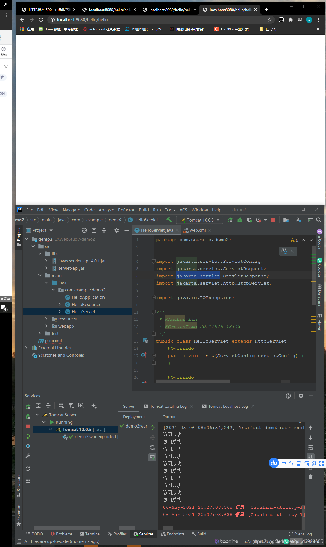 解决cannot be cast to class jakarta.servlet.Servlet问题_class org.apache.jasper.servlet.jspservlet ...