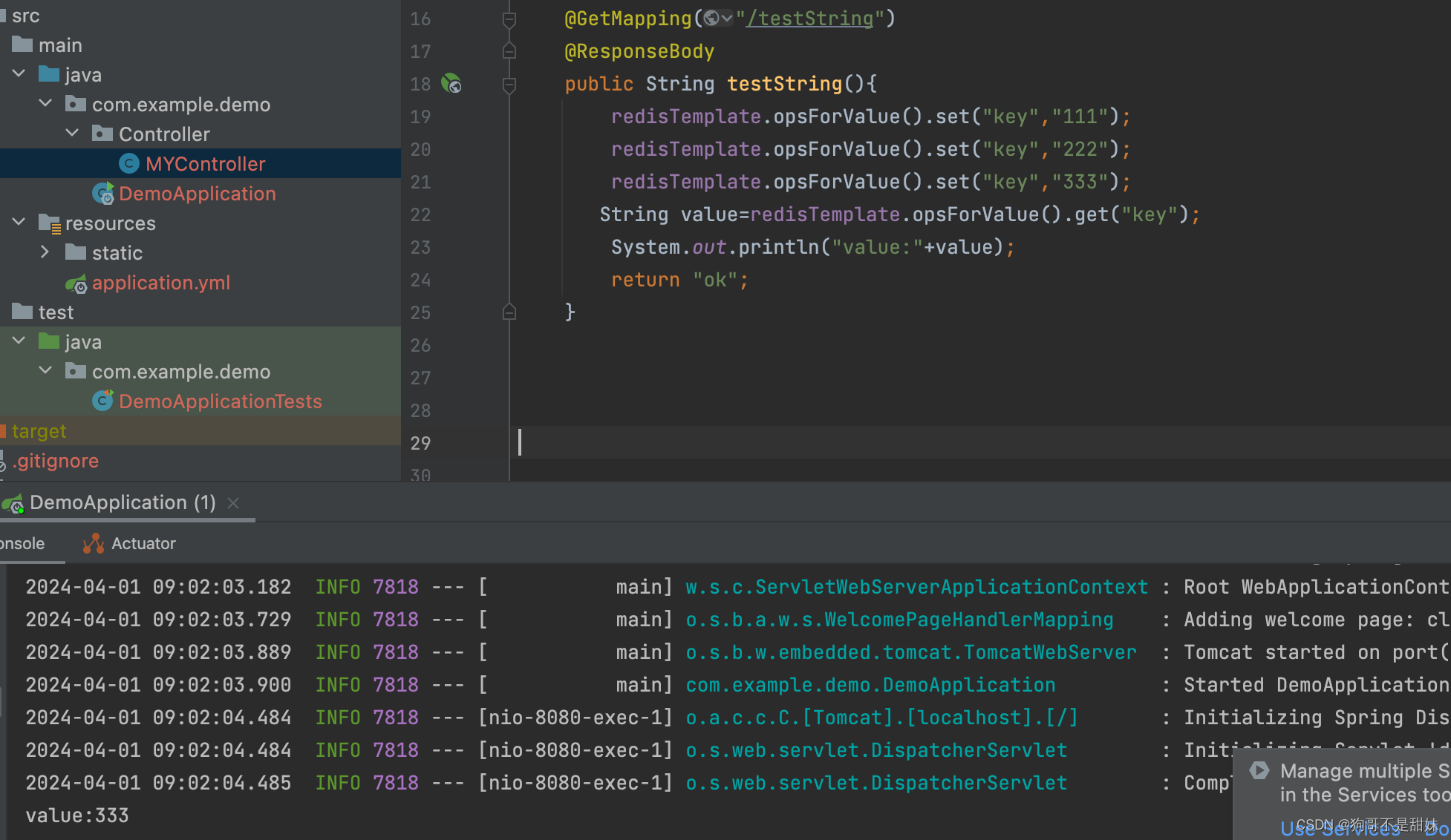 在Spring中使用Redis_spring redis-CSDN博客