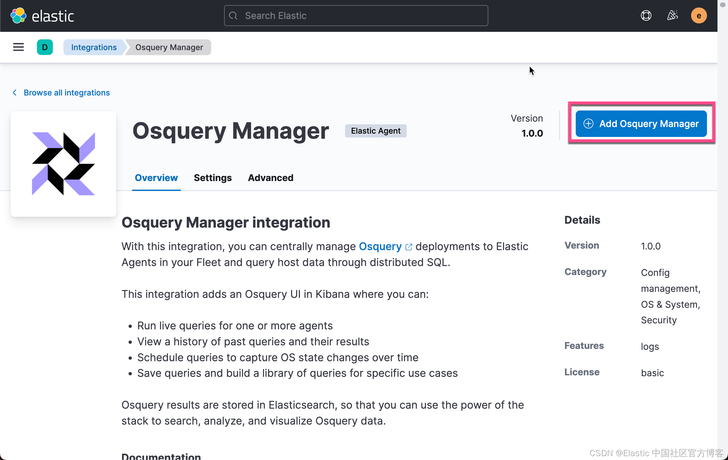 Elasticsearch：使用 osquery 和 Elastic Stack 来监控你的端点_osquery manager-CSDN博客