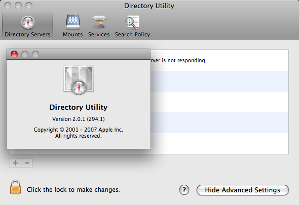 Mac OS X 10.5 Leopard: Direcory Utility, The end of Netinfo-CSDN博客