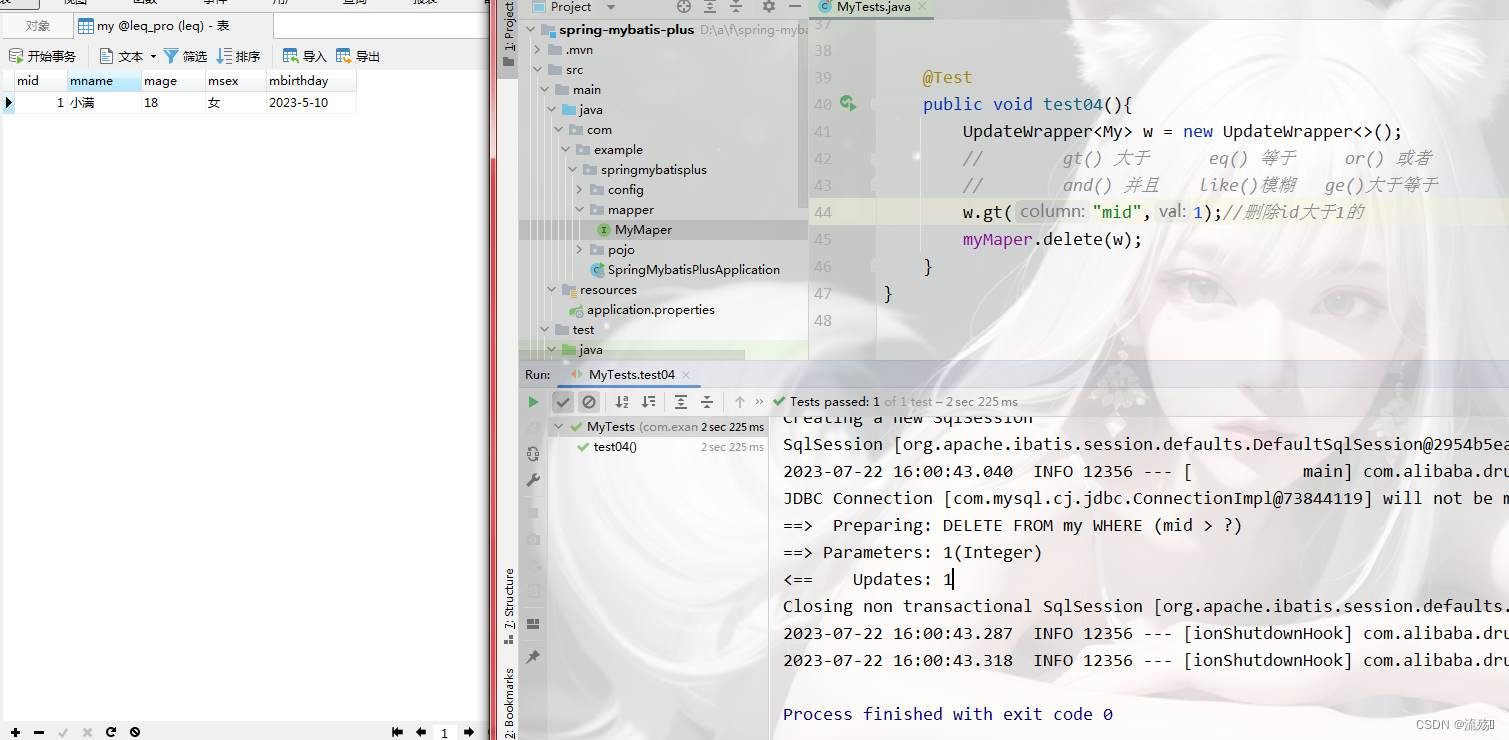 在SPringBoot中整合Mybatis-plus以及mybatis-puls的基本使用_mybatisplus boot-CSDN博客