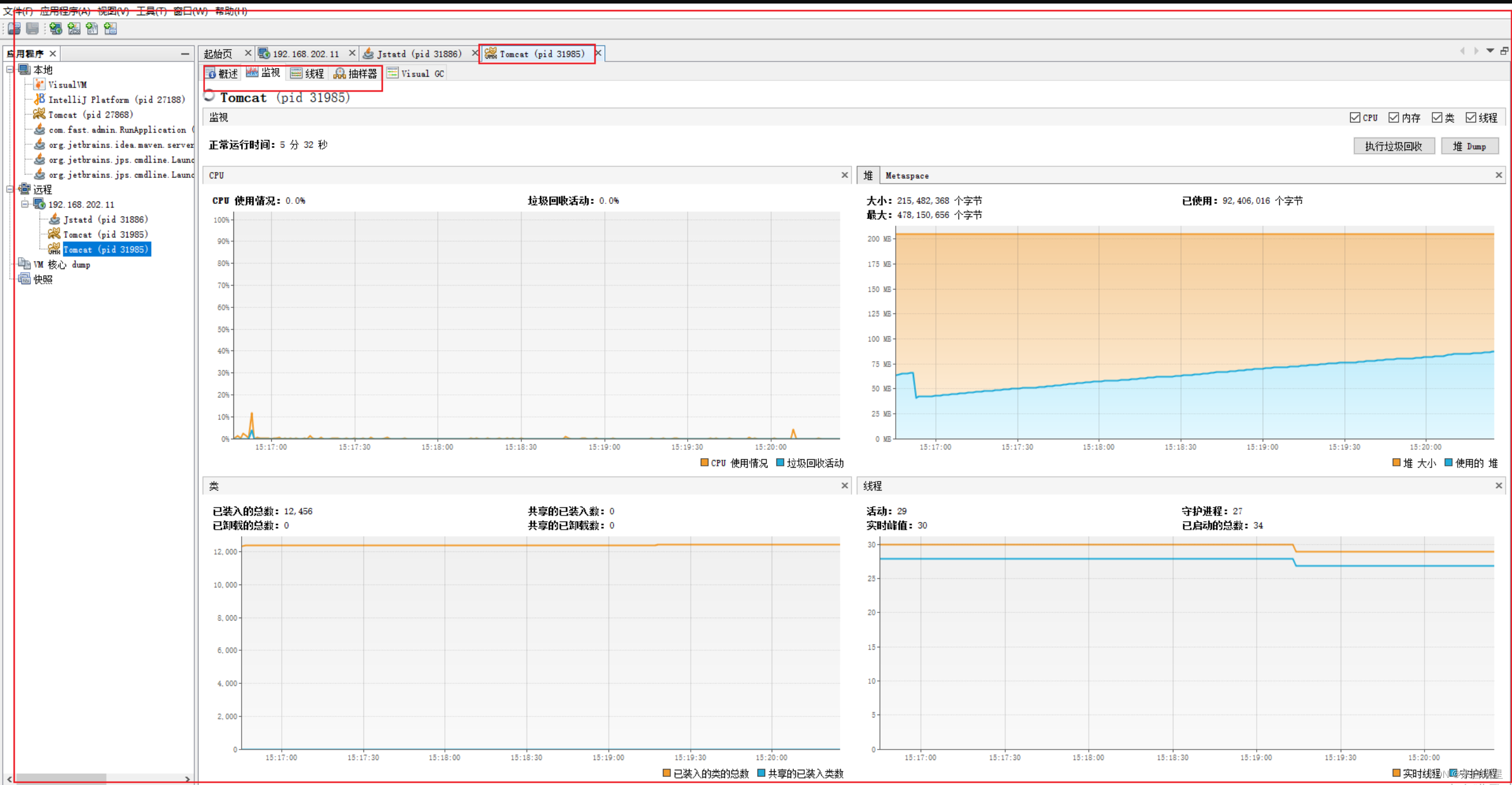 主机jvisualvm连接到tomcat服务器查看jvm状态_visual gc 不受此jvm支持-CSDN博客