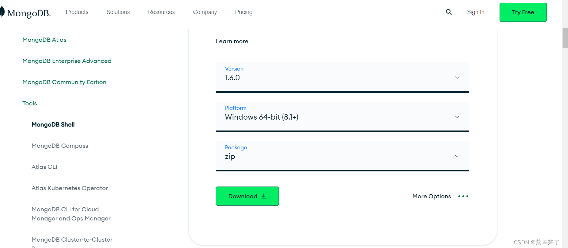 MongoDB6.0报错：“mongo” 不是内部或外部命令，也不是可运行的程序或批处理文件。_mongo不是内部命令也不是可运行的程序-CSDN博客