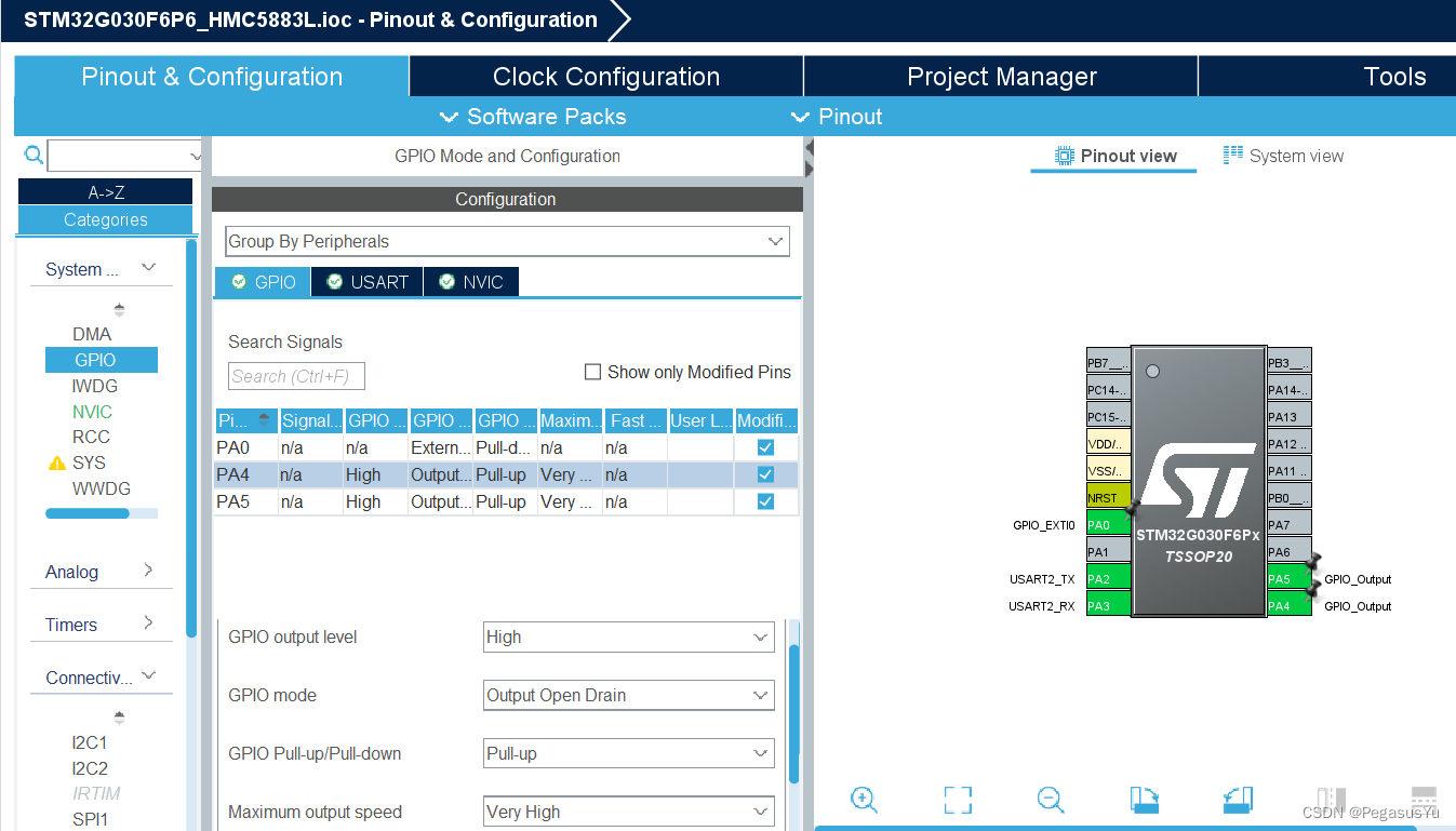 STM32模拟I2C协议获取HMC5883L电子罗盘磁角度数据 (HAL)-CSDN博客