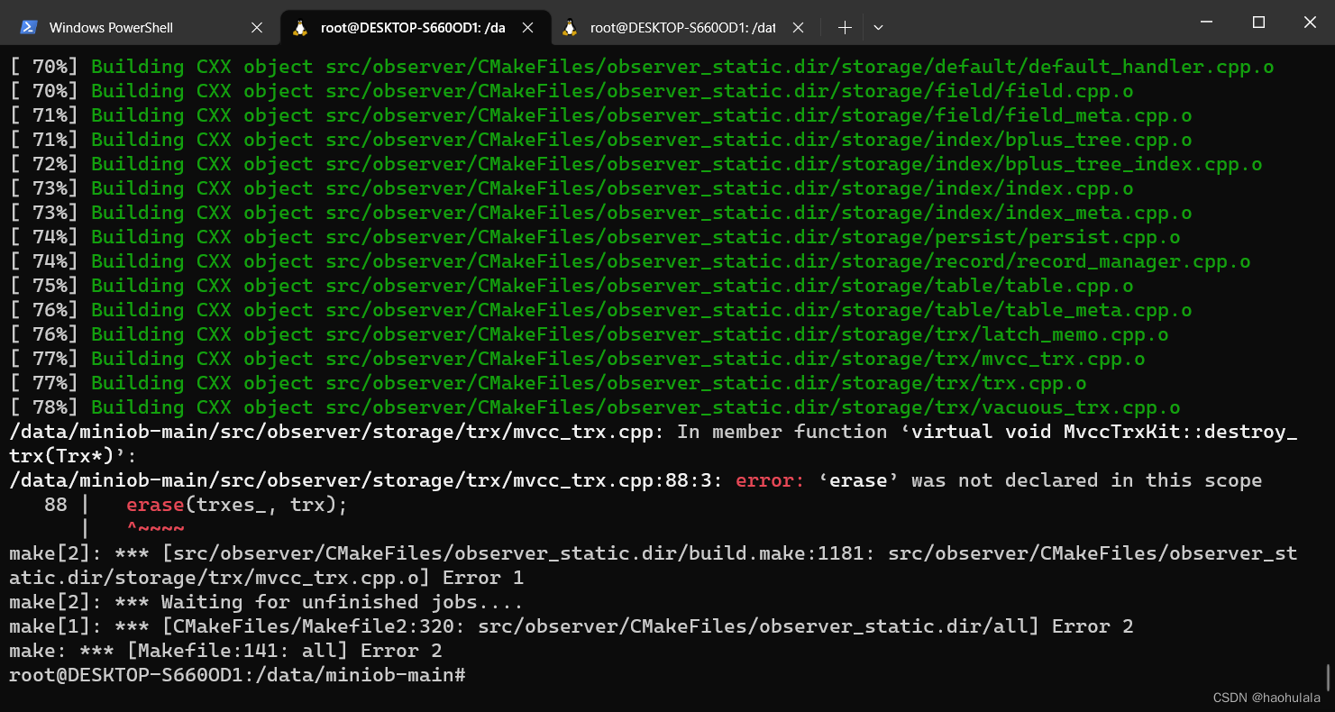 编译运行miniob最小数据库系统-CSDN博客
