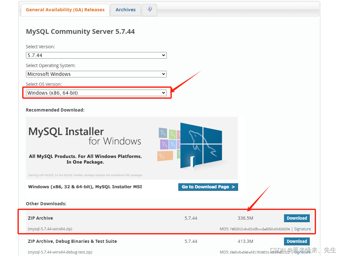 Windows 安装 mysql5.7_mysql-5.7.44-winx64-CSDN博客
