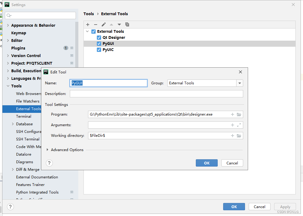 PyCharm 安装PyQt5及其工具（Qt Designer、PyUIC）详细教程_pycharm安装pyqt5及其工具-CSDN博客